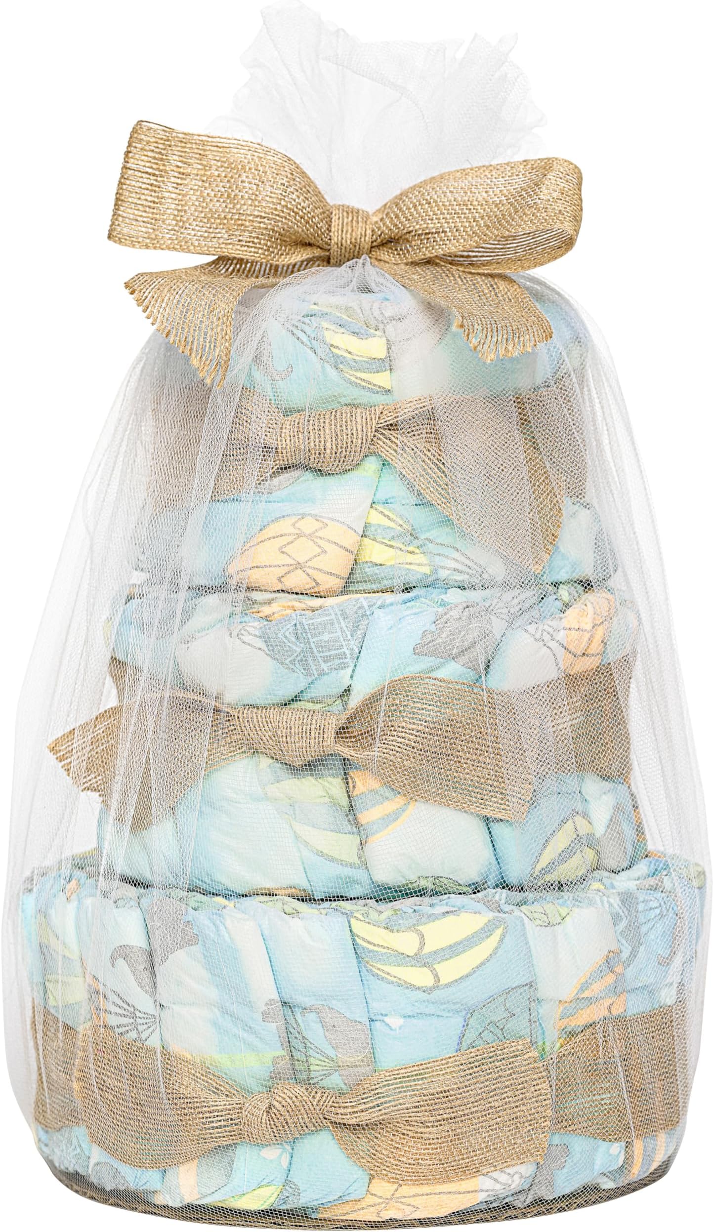 Amazon.com: Classic Pastel Baby Shower Diaper Cake (3 Tier, Blue) : Baby