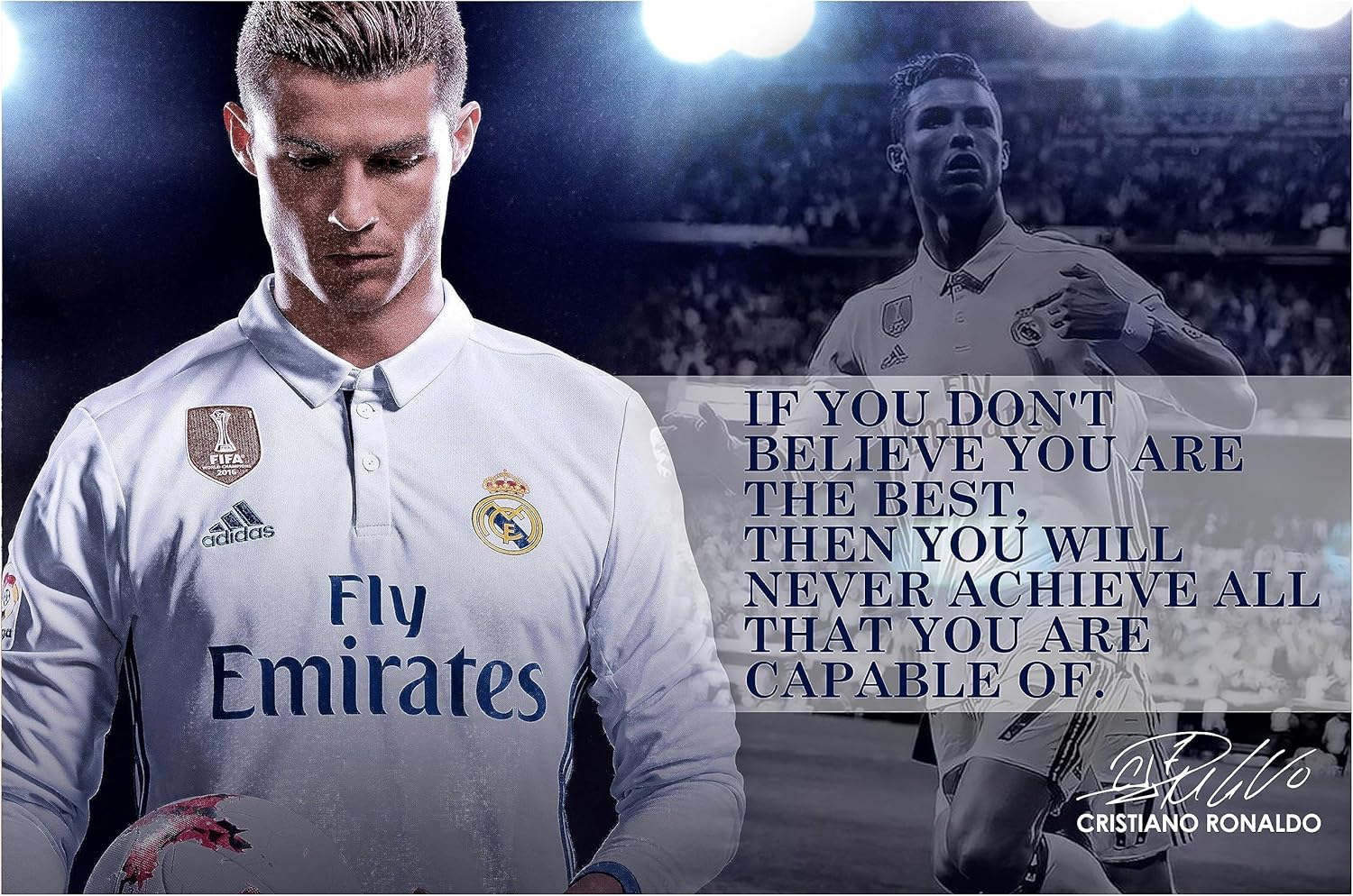 Amazon.com: Cristiano Ronaldo Motivational Poster Quote Inspirational ...