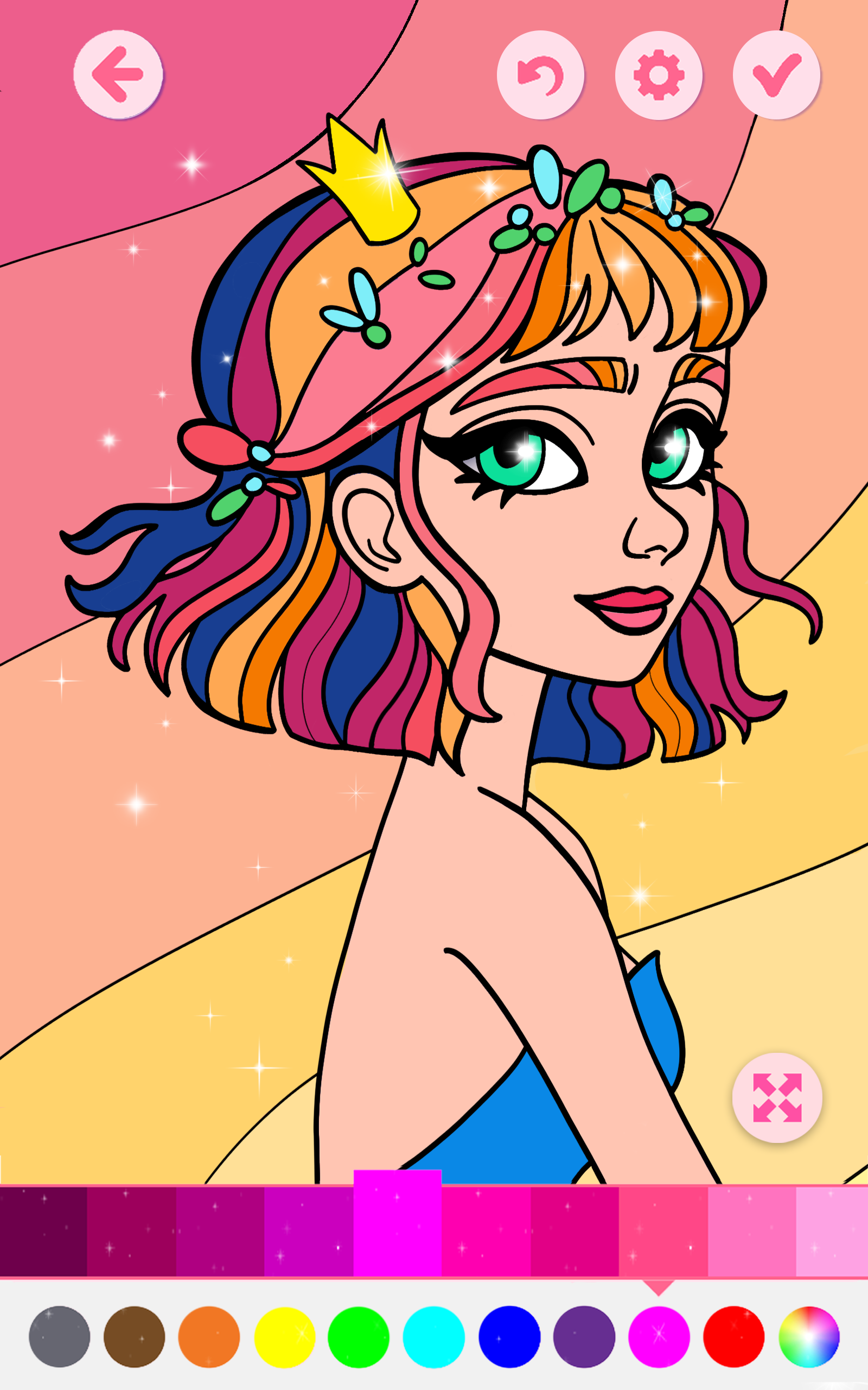 Glitter Princess Coloring Book - Art Game for Girls:Amazon.com:Appstore ...