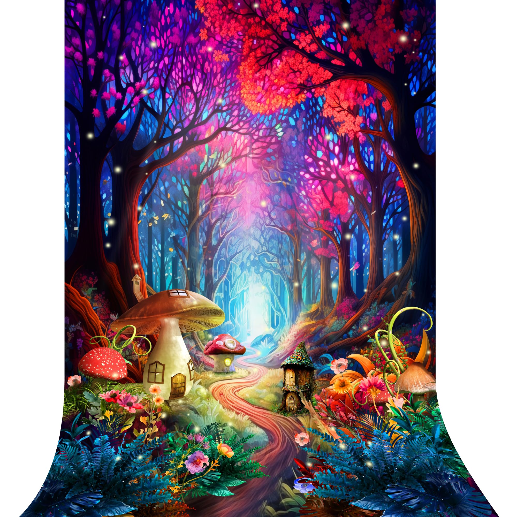 Amazon.com : Riyidecor Fairy Backdrop Polyester Fabric Enchanted ...