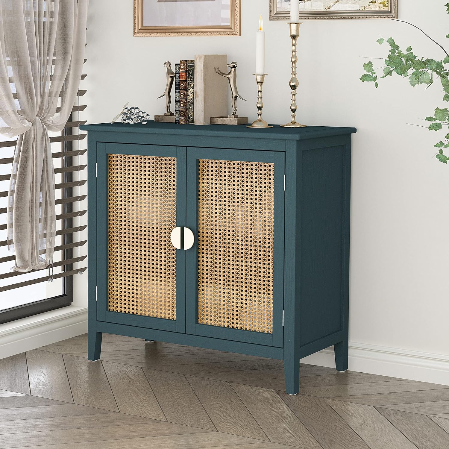Amazon.com - Warmiehomy Rattan Sideboard Buffet Cabinet Accent Storage ...