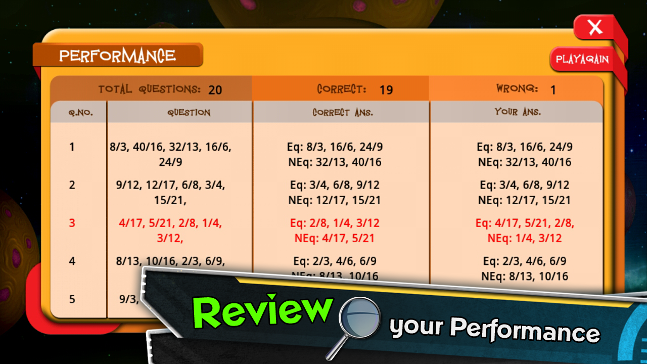Math: Fractions Equi, Like and Unlike - App on Amazon Appstore