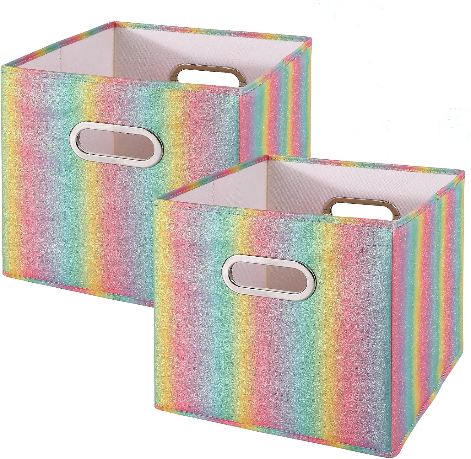 Amazon.com - ANMINY 2 PCS Glitter Storage Cubes Shiny Sparkly Colorful ...