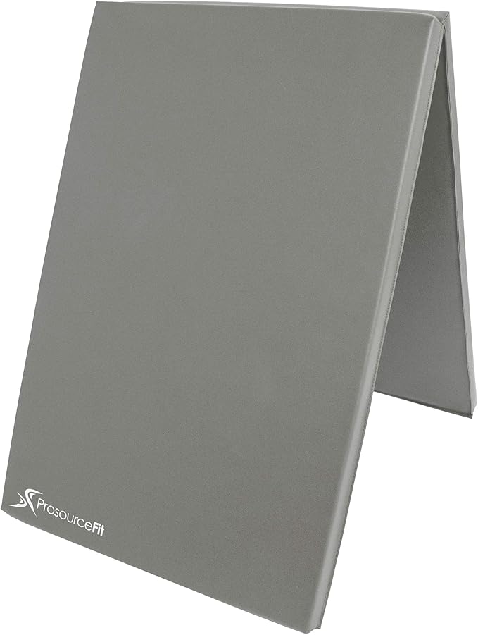 ProSource Bi-Fold Folding Thick Exercise Mat 182cm x 60cm (6'x2') with ...