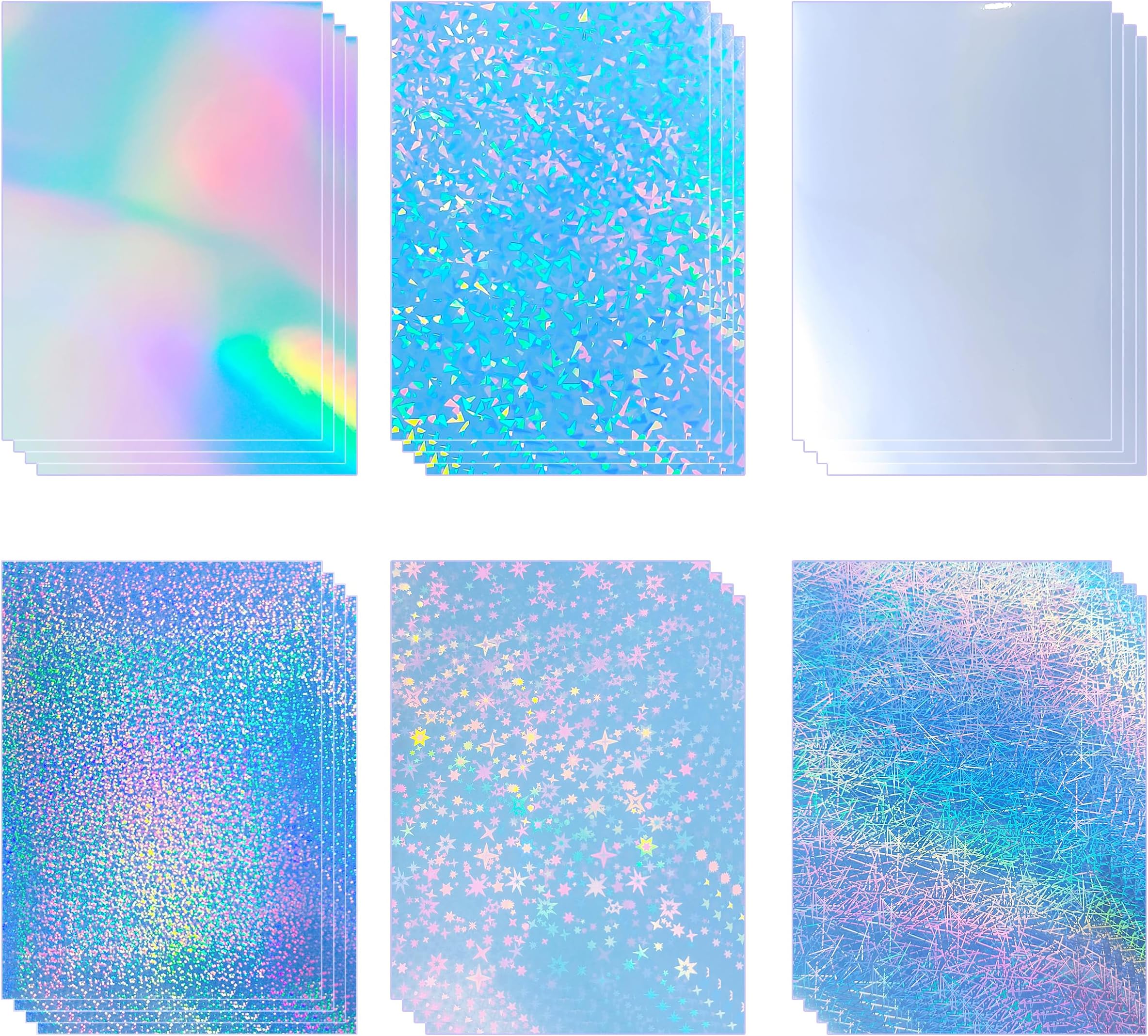 Amazon.com : Bleidruck 24 Sheets Printable Holographic Sticker Paper 8 ...