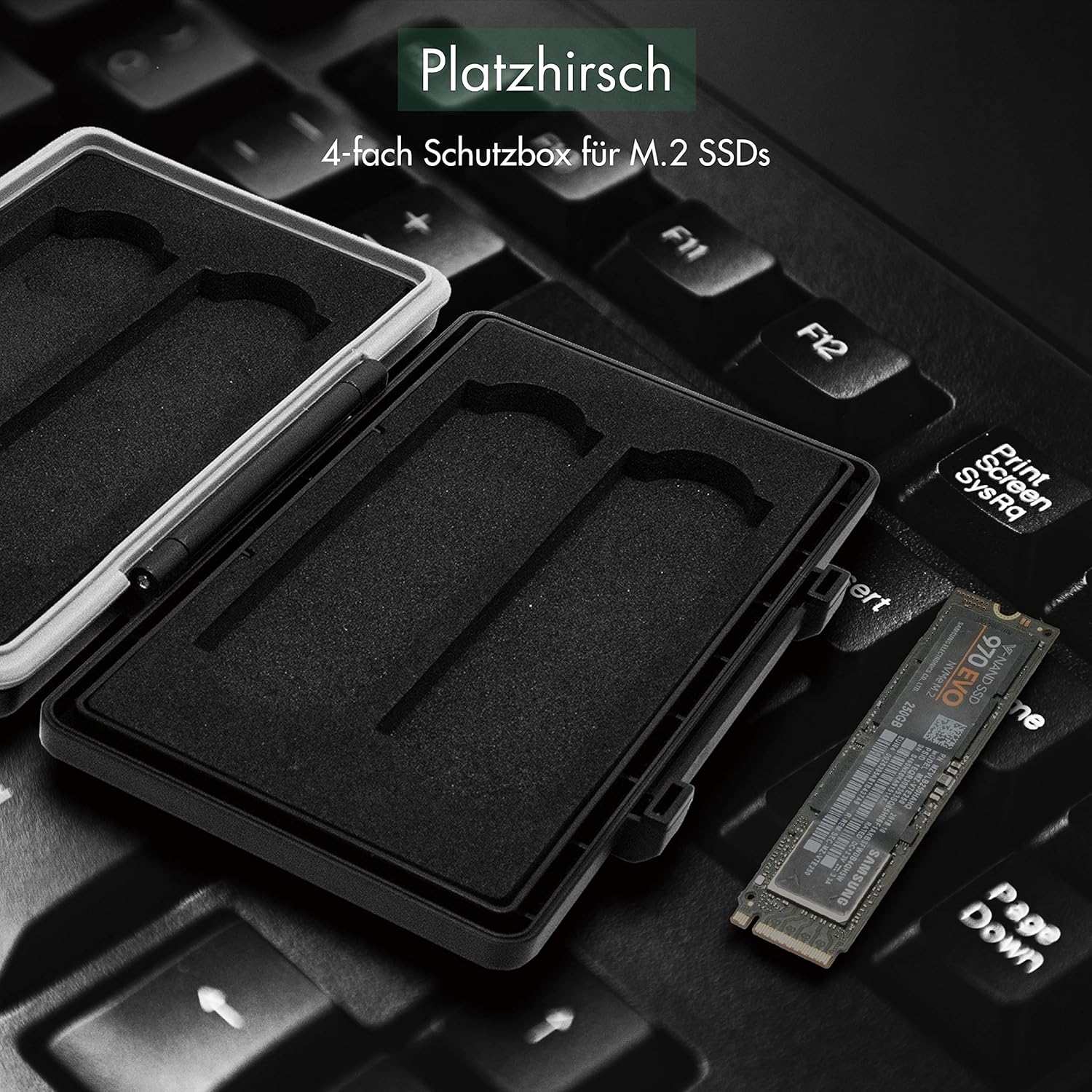 ICY BOX M.2 SSD Protection Box for 4x M.2 SSD up to 2280, Protection ...