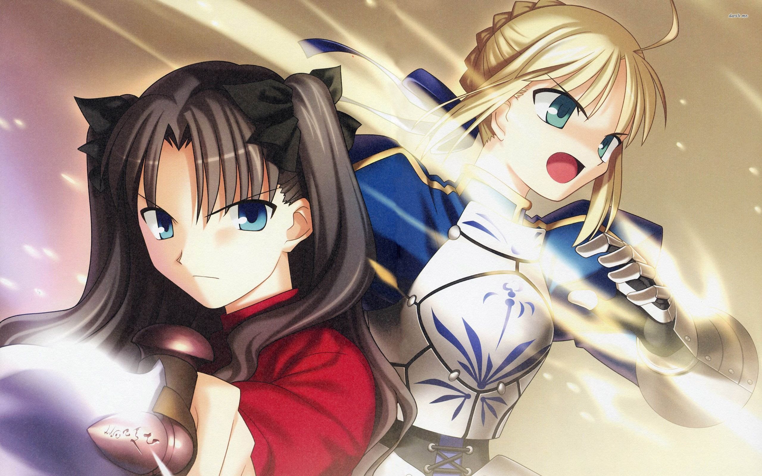 Fate Stay Night Rin And Saber