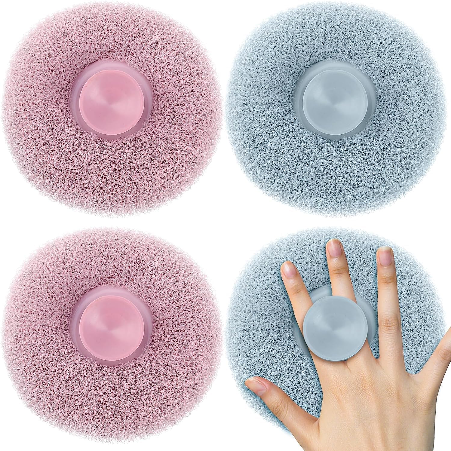 Amazon.com: Cute Suction Cup Scrub Artifact-Large Sponge Massage Bath ...