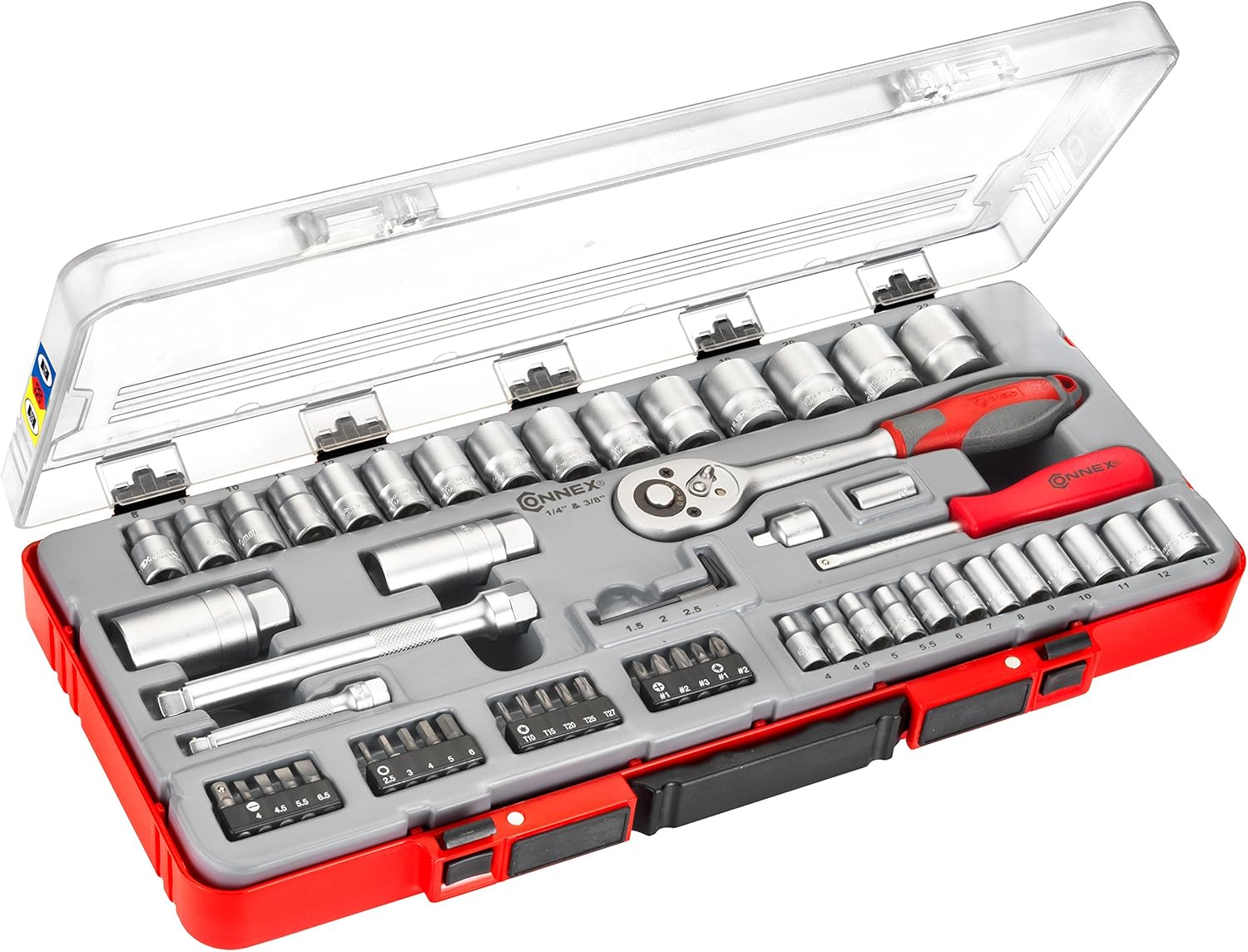 Connex COX580258 Socket Wrenches, Set of 58 Pieces – BigaMart