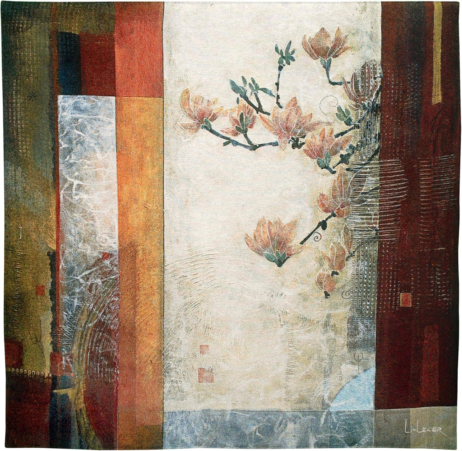 Amazon.com: Manhattan Garden Wall Tapestry | Woven Tapestry Wall Art ...