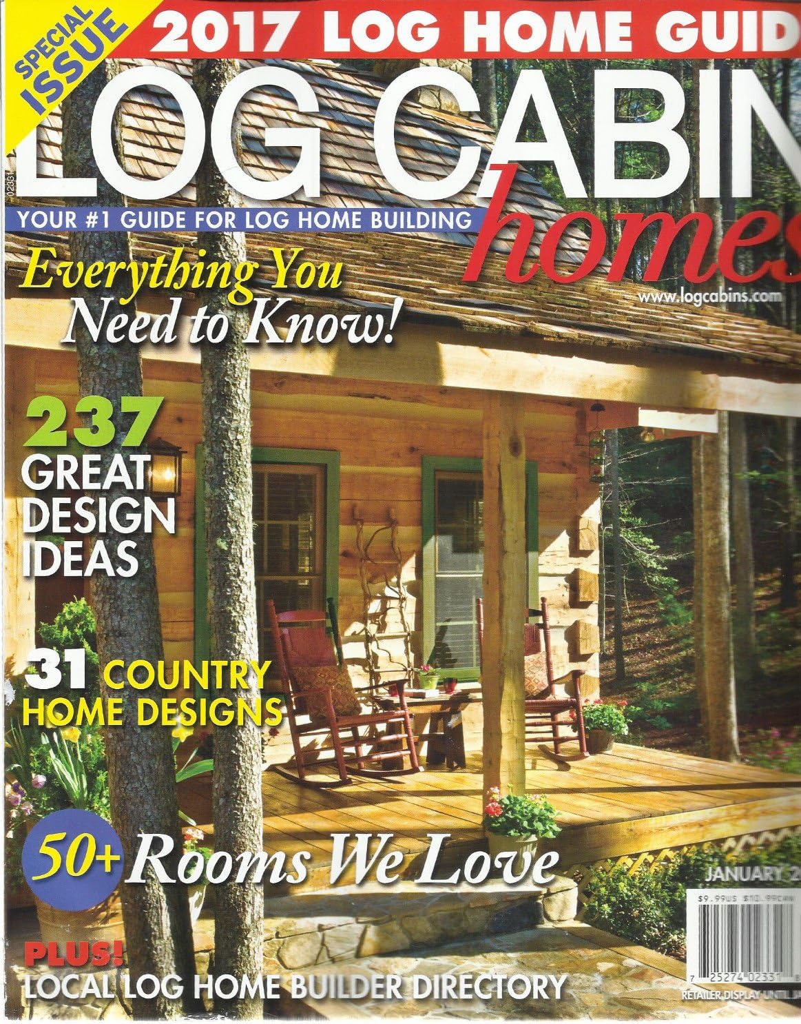Amazon.com: LOG CABIN HOMES MAGAZINE JANUARY, 2017 YOUR # 1 GUIDE FOR ...