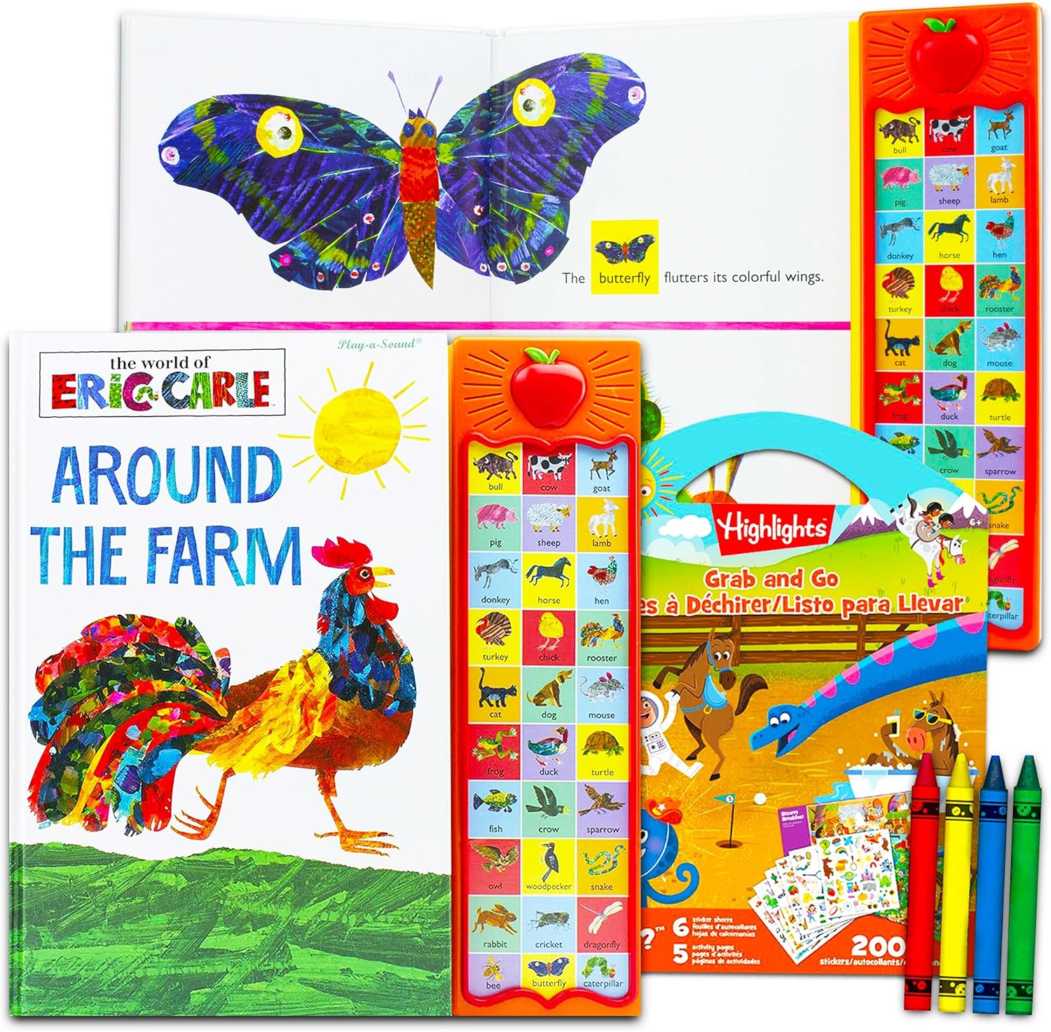 Amazon.com: Eric Carle Sound Books Set for Kids Toddlers - Around The ...