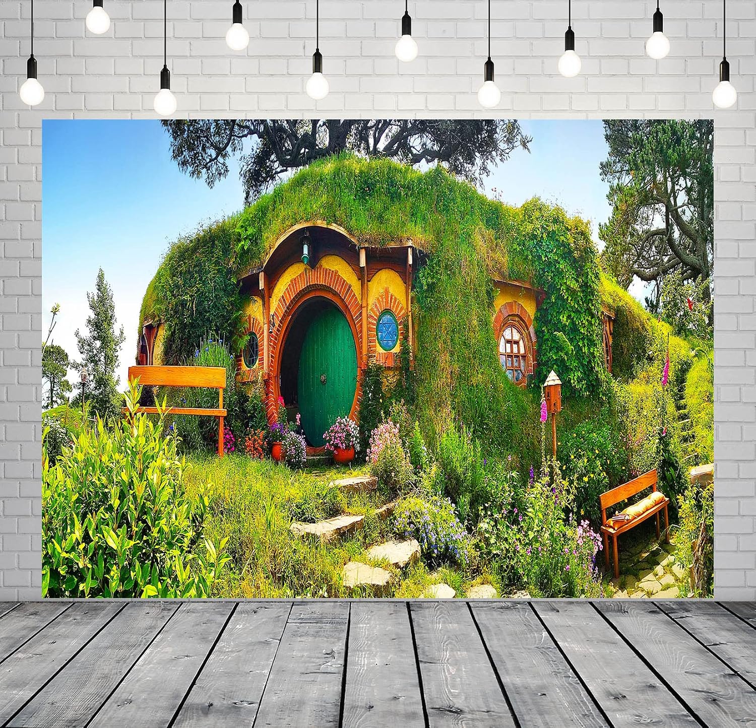 Amazon.com : BELECO 5x4ft Fabric Fantasy Hobbit Cave Backdrop for ...