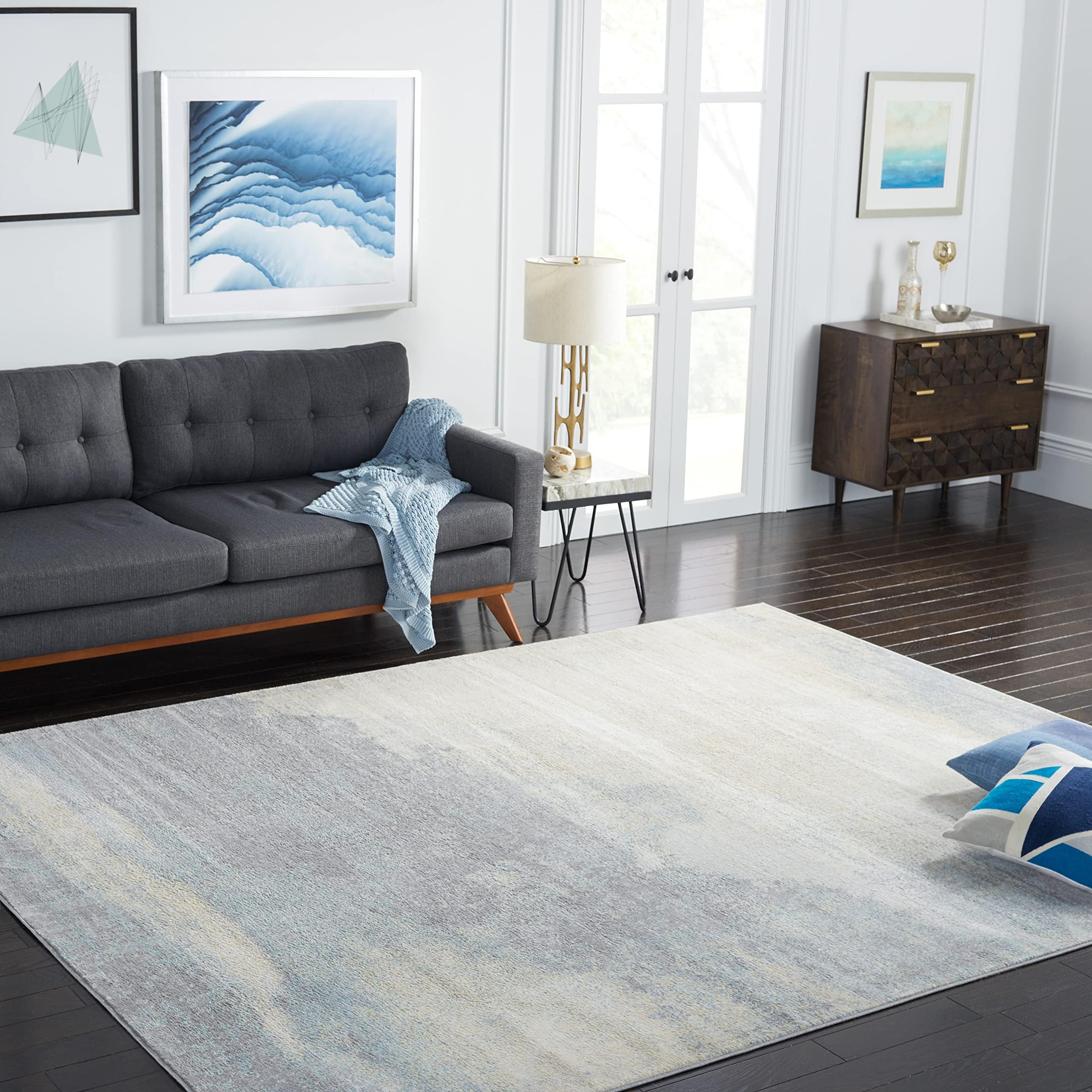 SAFAVIEH Abstrakt Teppich für Wohnzimmer, Esszimmer, Schlafzimmer ...