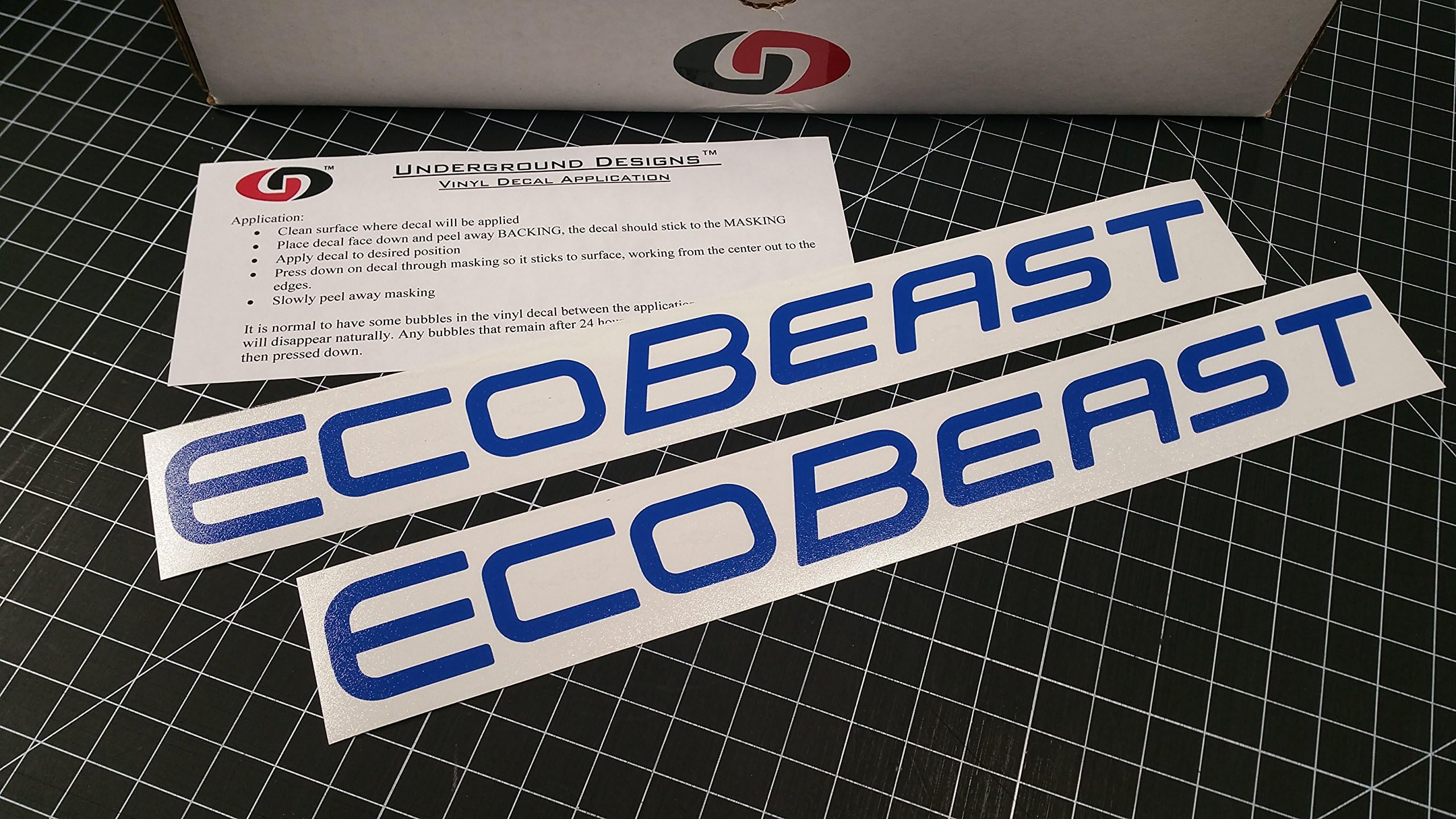 Amazon.com: UNDERGROUND DESIGNS ECOBEAST Ecoboost Vinyl Decals Fender ...
