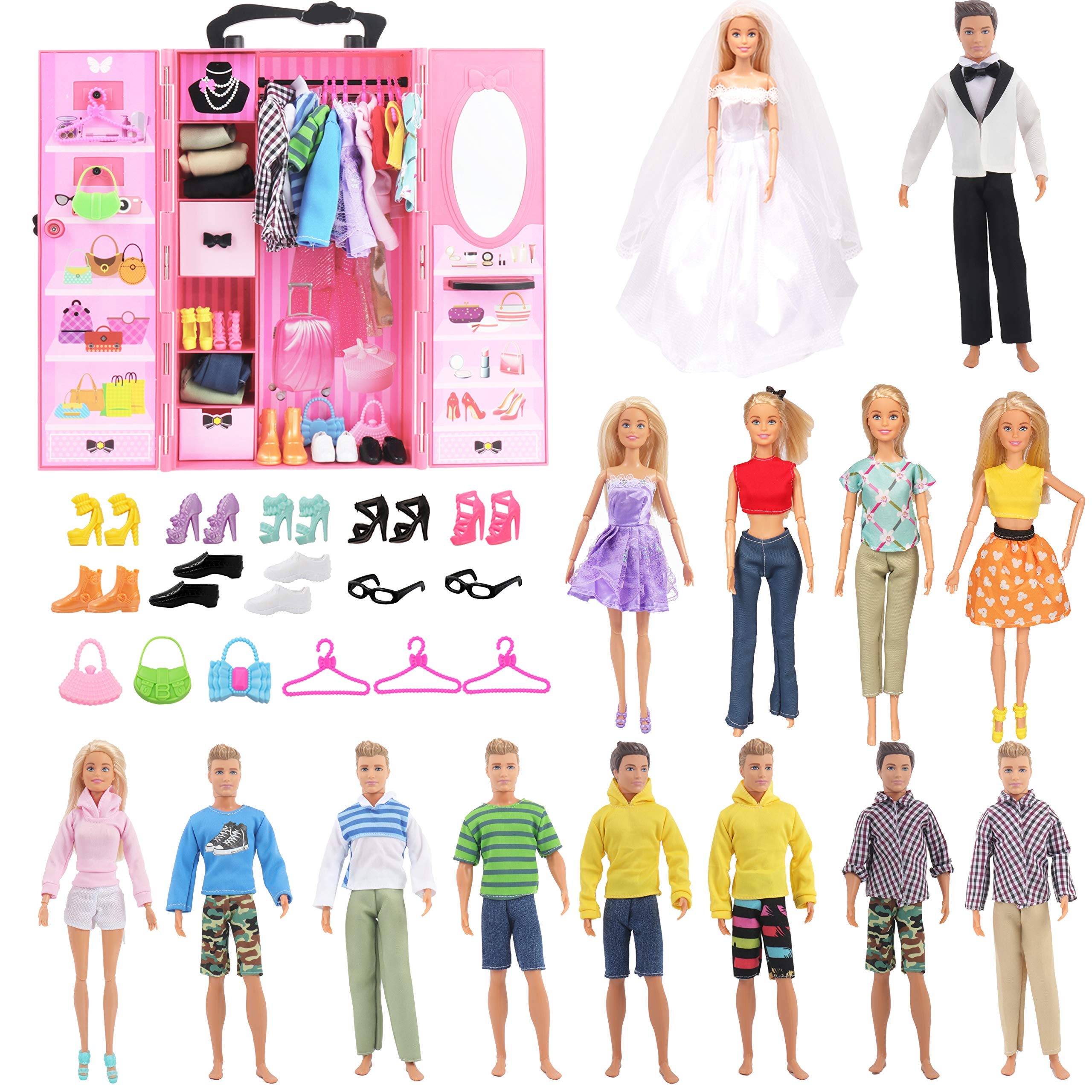 Amazon.com: SOTOGO 54 Pieces Doll Clothes and Accessories for 11.5 Inch ...