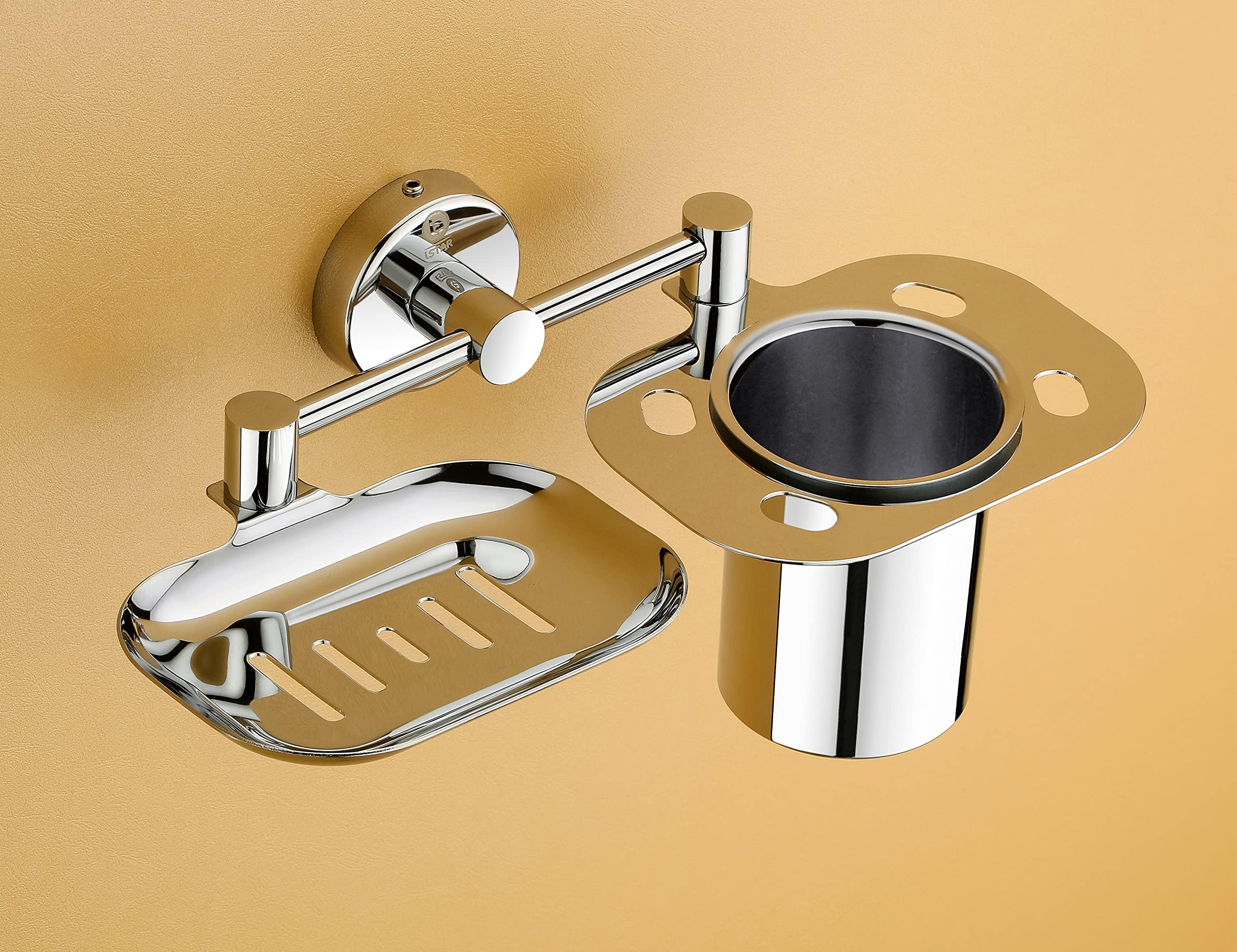 EASYHOME FURNISH soap Dish with Toothbrush Holder Tumbler Stand for ...