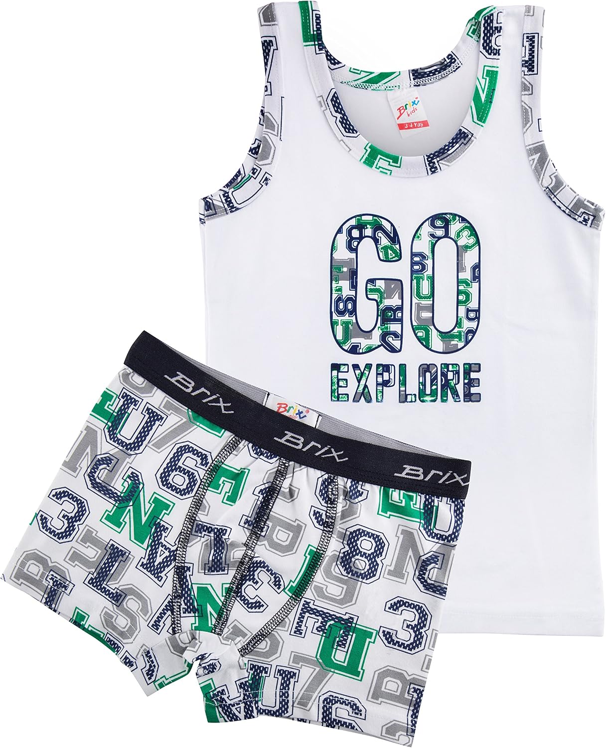 Amazon.com: Brix Kids Boys Super Soft Turkish Cotton Go Explore Tank ...