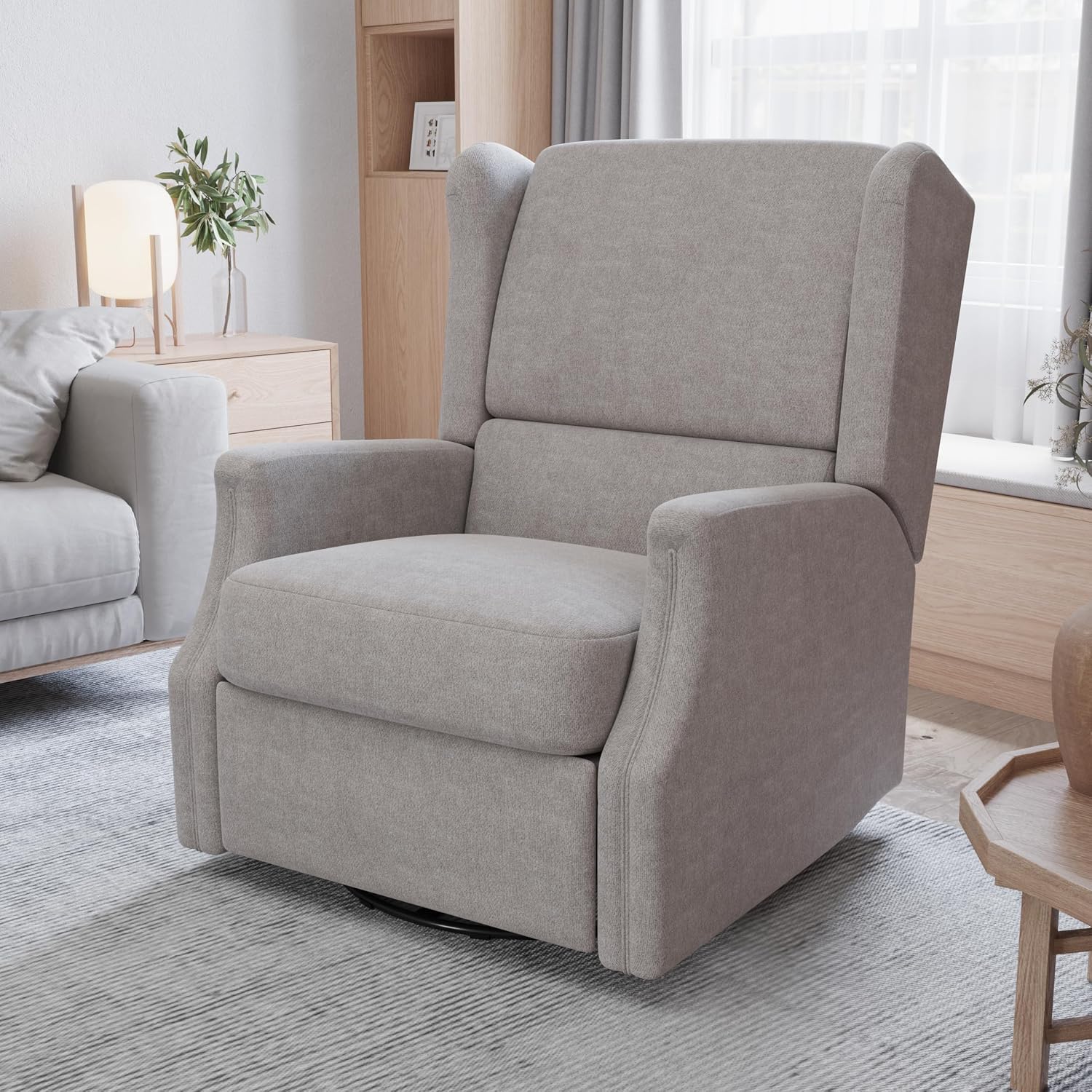 Amazon.com: Merrick Lane Abby Manual Swivel Glider Rocking Recliner ...