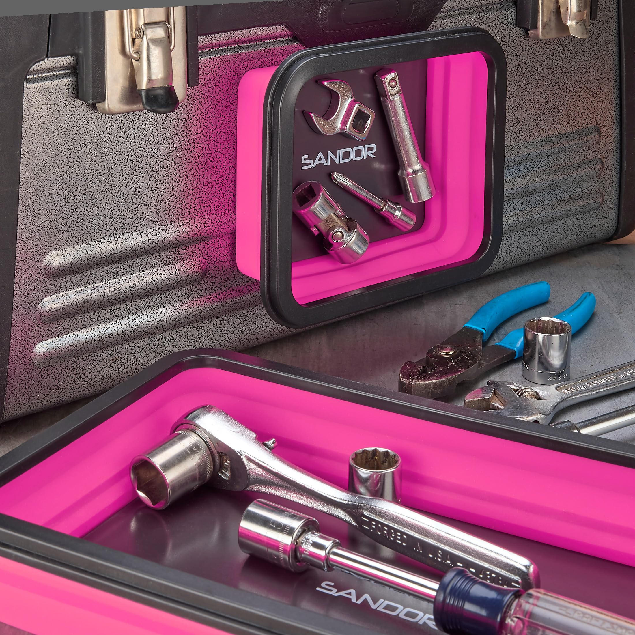 Snapklik.com : Collapsible Magnetic Parts Tray Set - 3 Different Size ...