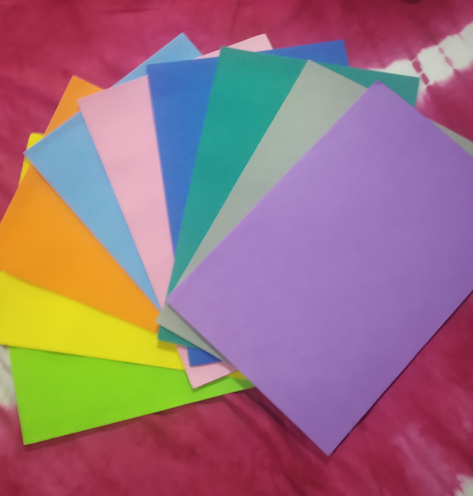 PaperPep Foam Sheets 2MM Plain Pack of 10 Assorted For Cardmaking ...