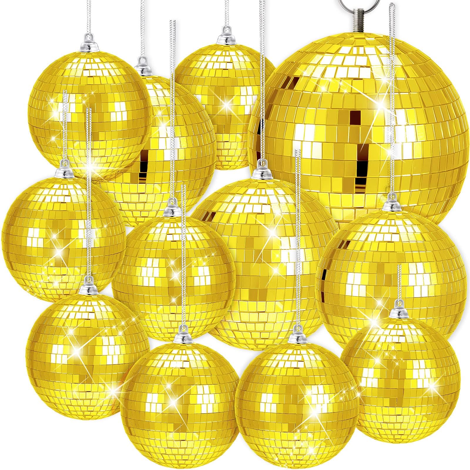 Amazon.com: Smaiczm Mirror Disco Ball 12 Inch – Hanging Lighting ...