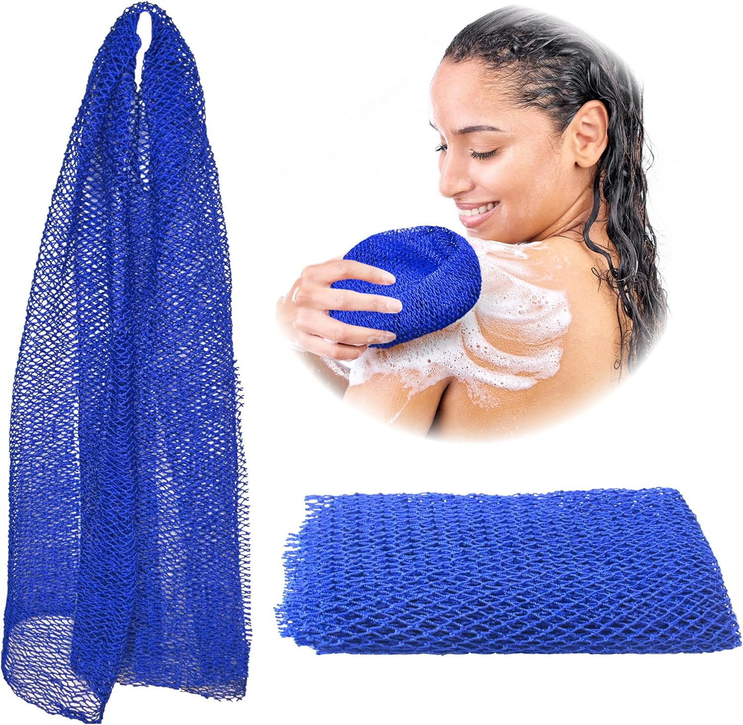 Amazon.com: Adeton African Exfoliating Net Sponges, Authentic, Real, Body Scrubber, Long Wash ...