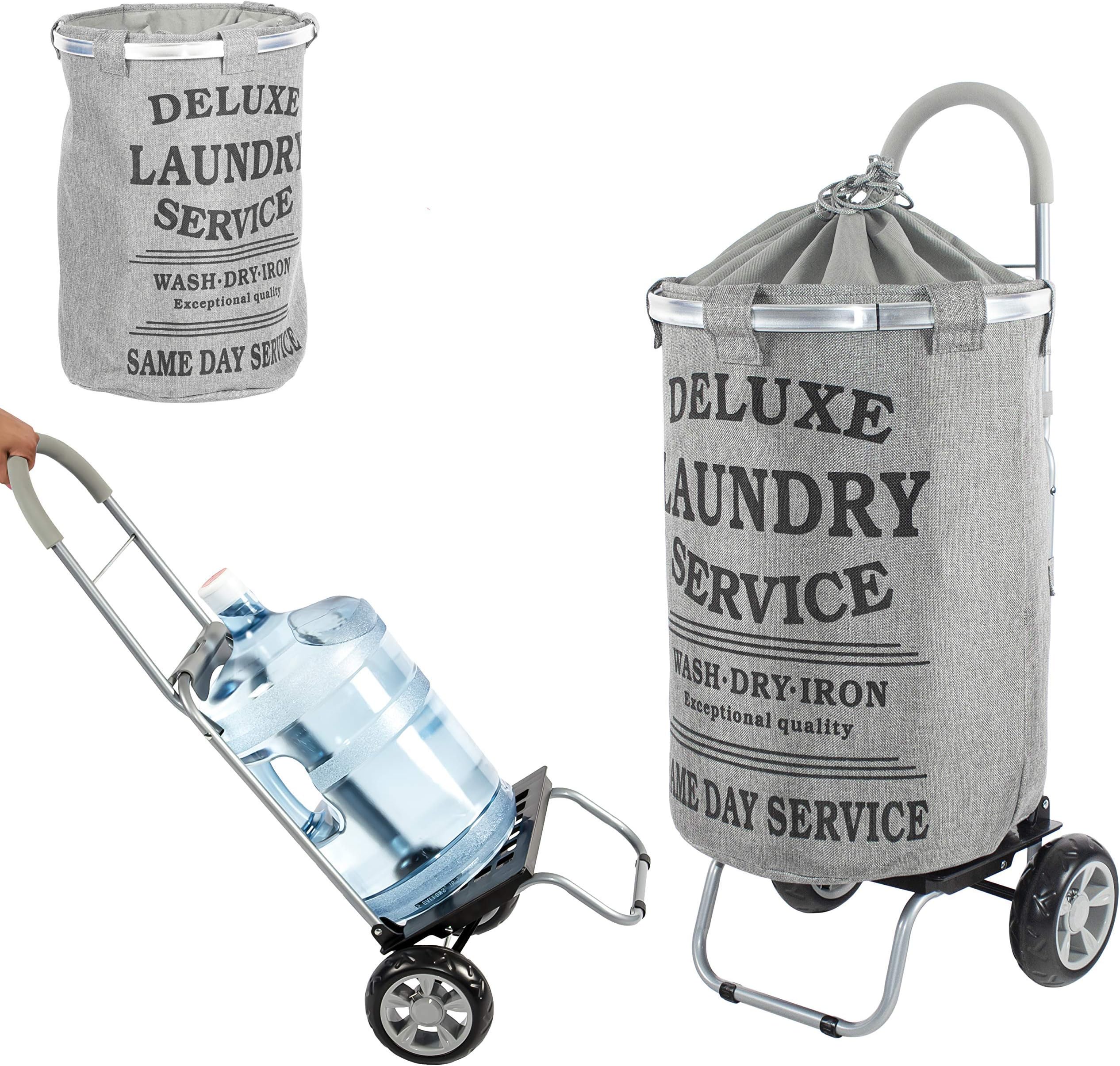 Lakeland Laundry Basket Trolley – 44cm x 57cm x 91cm H Lightweight Easy ...