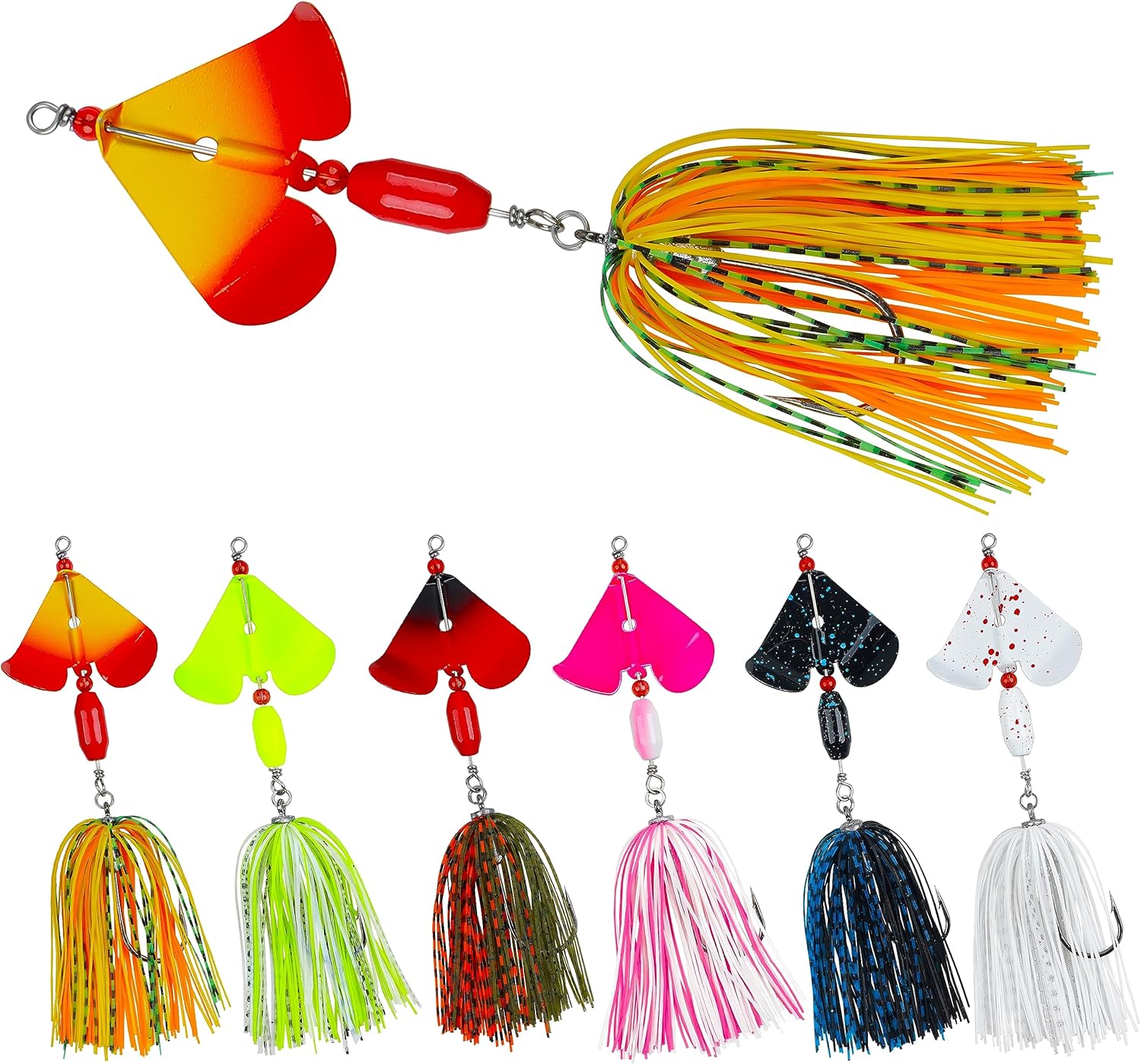 Amazon.com : Buzz Baits Spinnerbaits for Bass Fishing Lure Kit, 12pcs ...