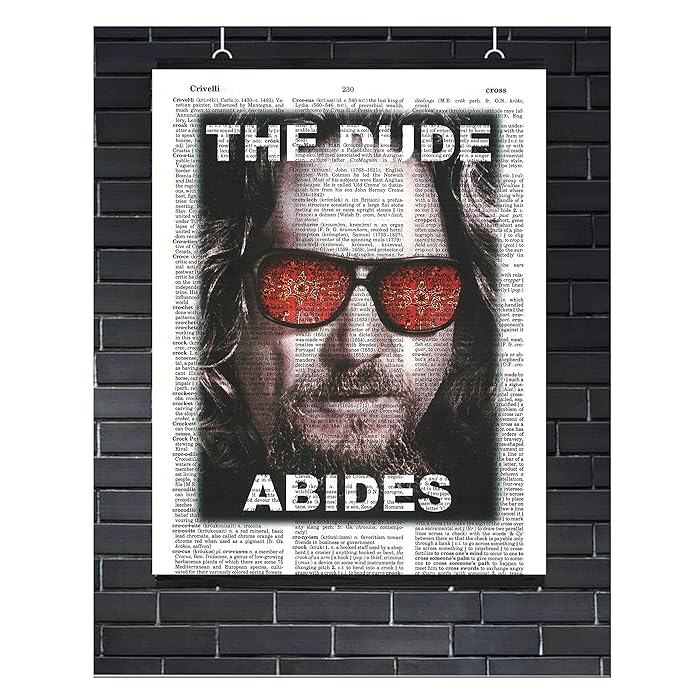 Buy The Big Lebowski Movie Poster The Dude Abides Wall Art Jeff Bridges ...