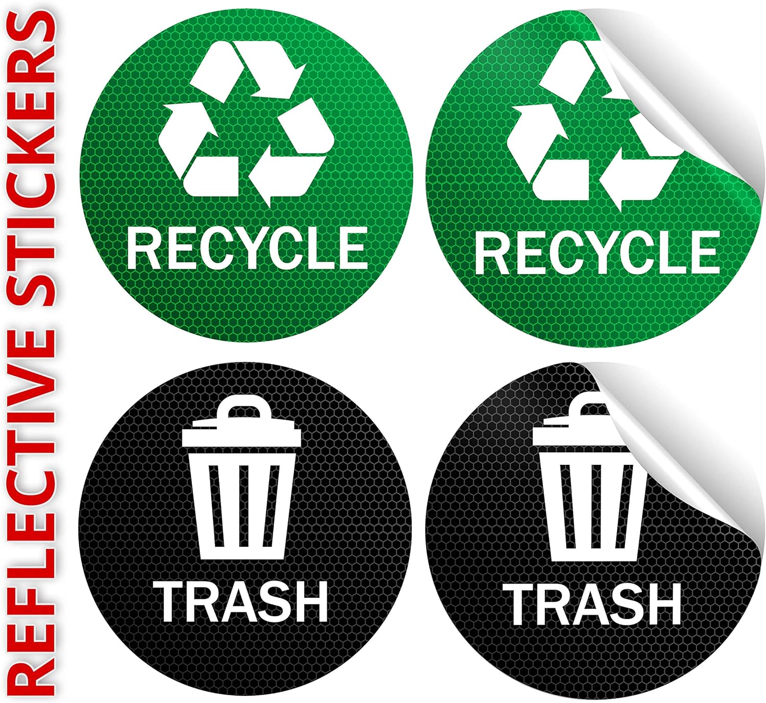 Amazon.com: 4PC - Trash and Recycle Sticker for Trash Can - 6 x 6 ...