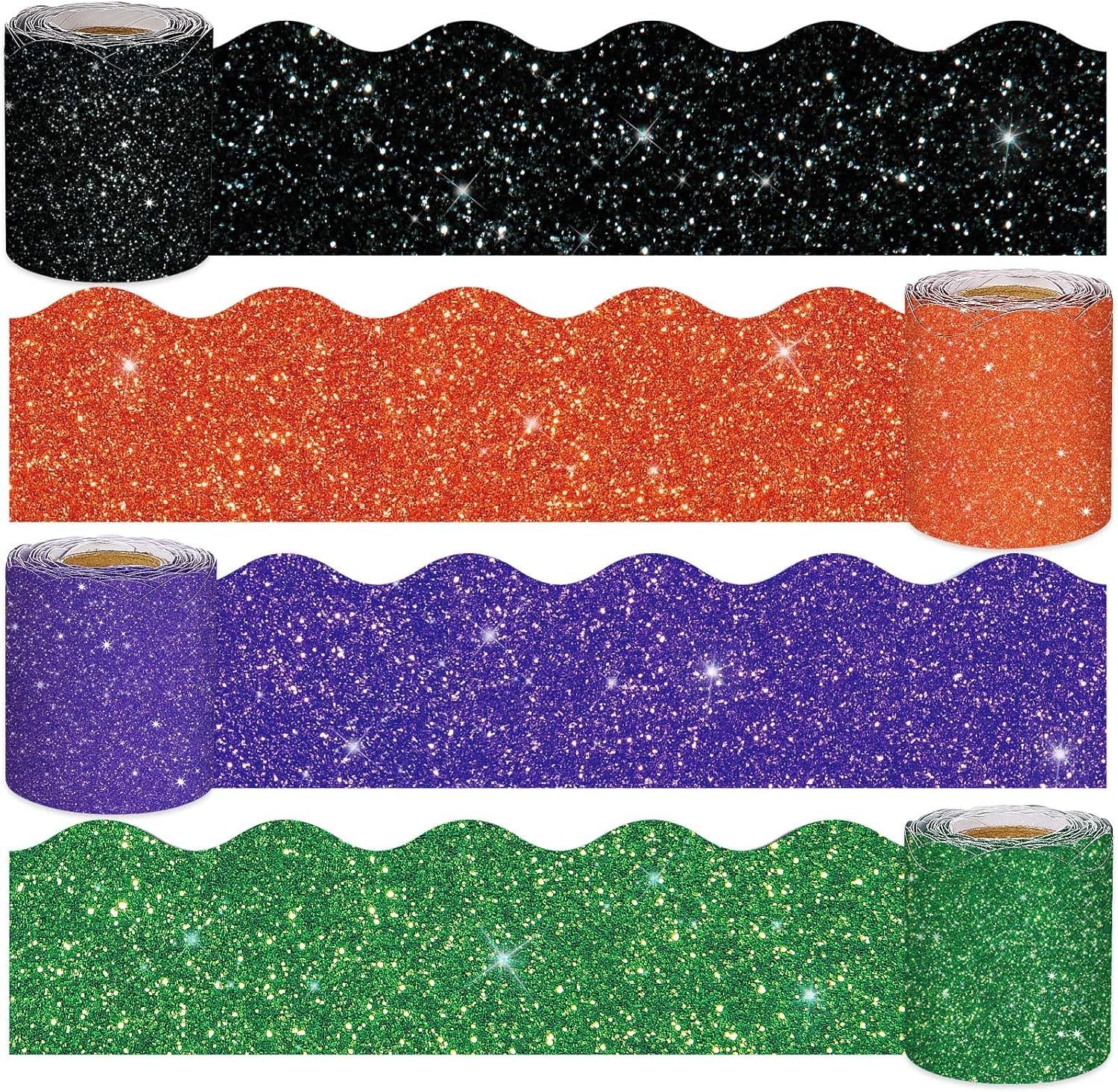 Amazon.com: Whaline 131.2ft Halloween Bulletin Board Borders Glitter ...