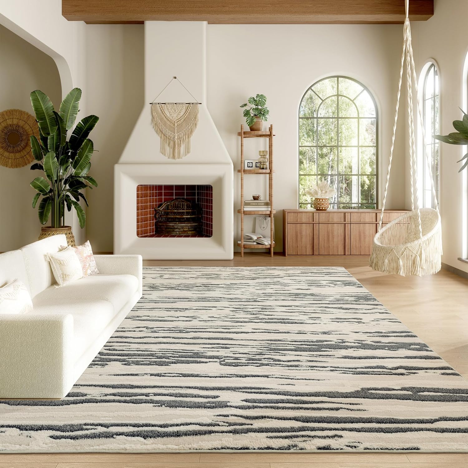 Amazon.com: HOMBYS Modern Shag Area Rug 8x10ft for Living Room Bedroom ...