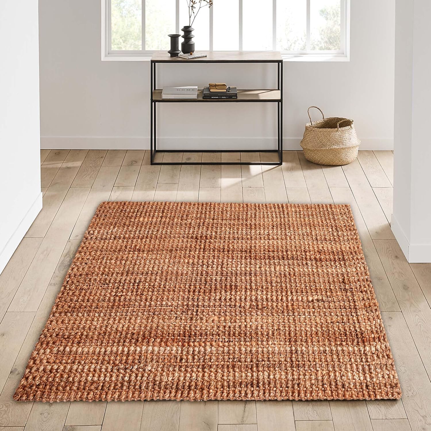 Amazon.com: Triangle Weavers Solid Farmhouse Jute Accent Rug | 2 x 3 ...