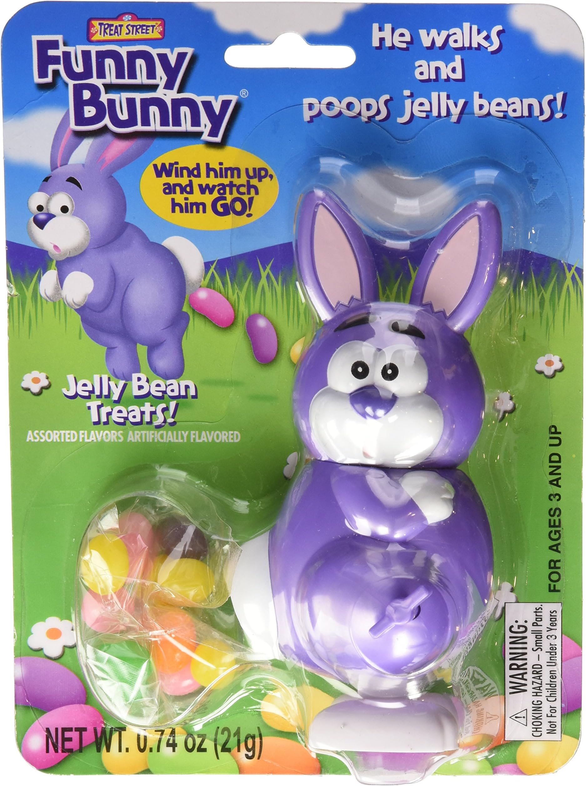 Amazon.com : Funny Bunny Wind-up Jelly Bean Pooping Easter Bunny Candy ...