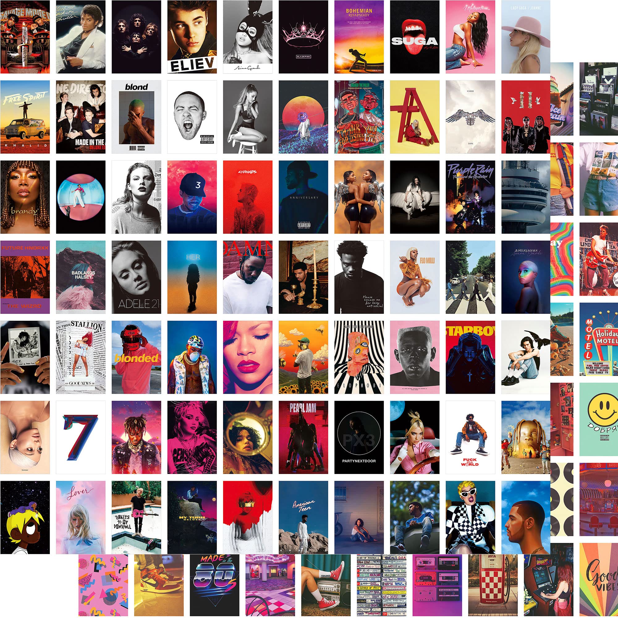 Buy ASMANNAA 70 PCS Album Covers Wall Collage Kit Aesthetic Pictures ...