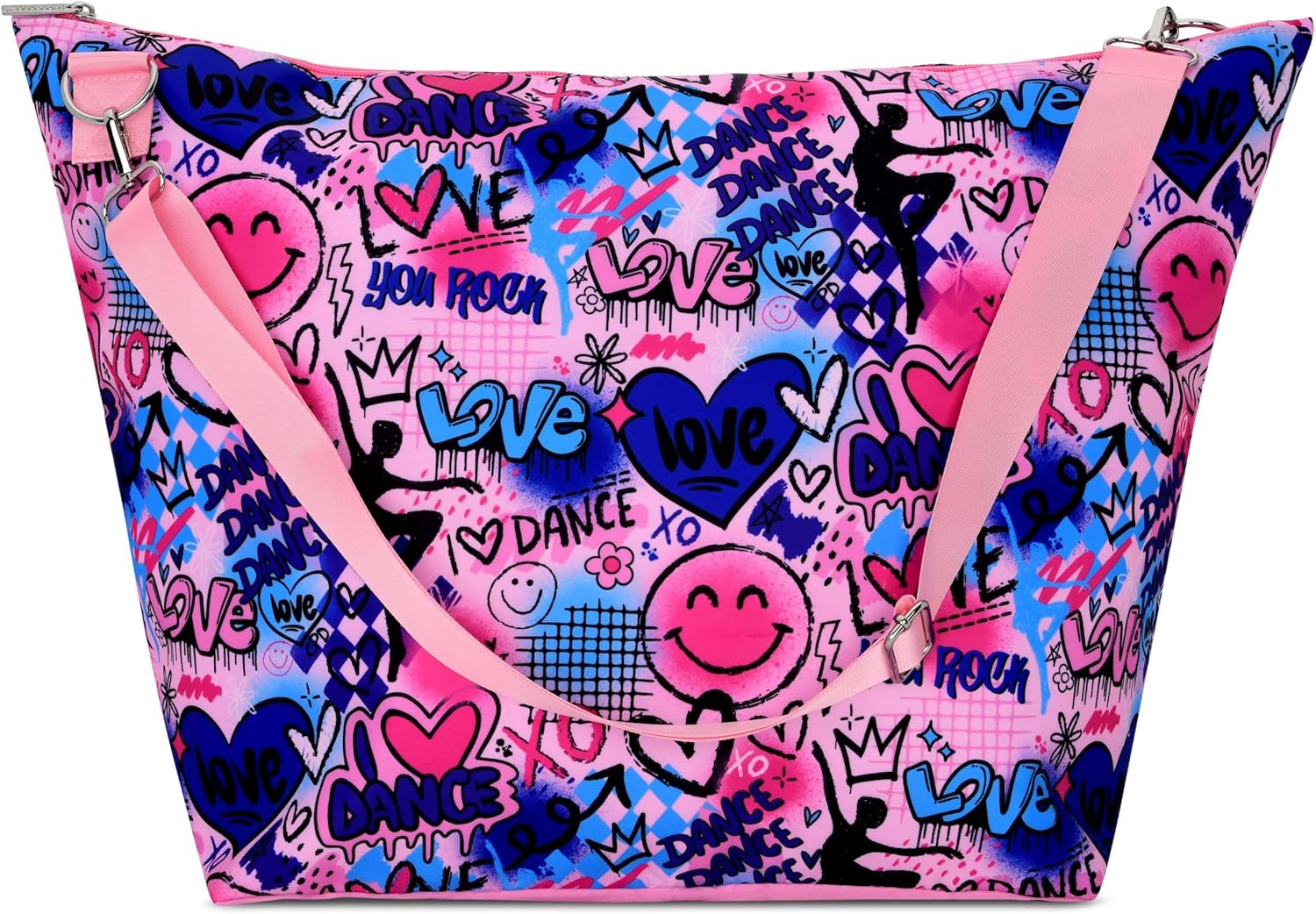 Amazon.com | iscream + Corey Paige Designs 23.5" x 16" Weekender Travel Tote Bag with Vibrant ...