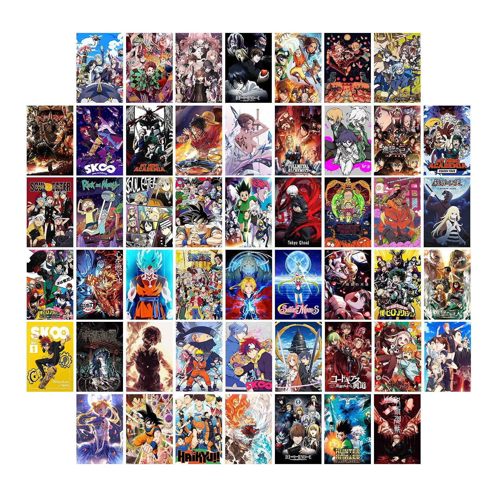 Anime Collage Kit For Wall Aesthetic Demon Slayer Japanese Anime ...