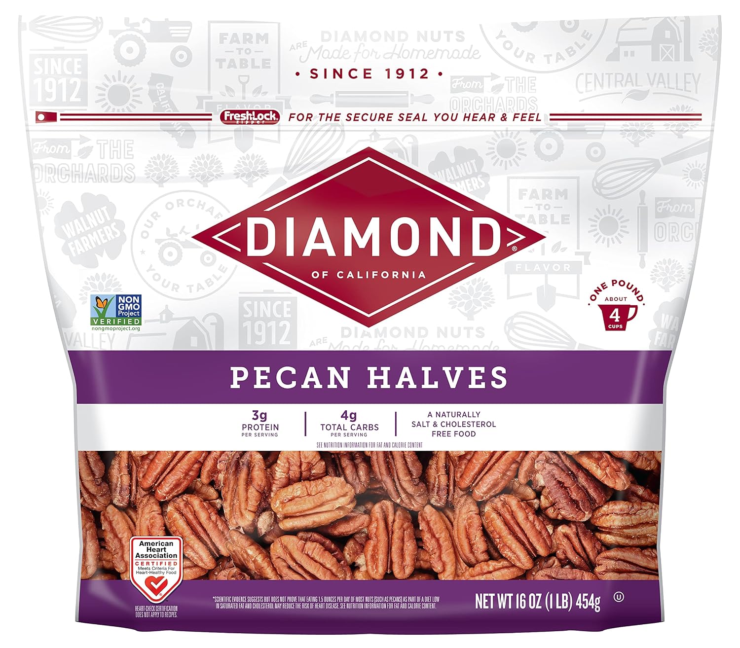 Amazon.com: Diamond of California Pecan Halves, 16oz - 1 Count