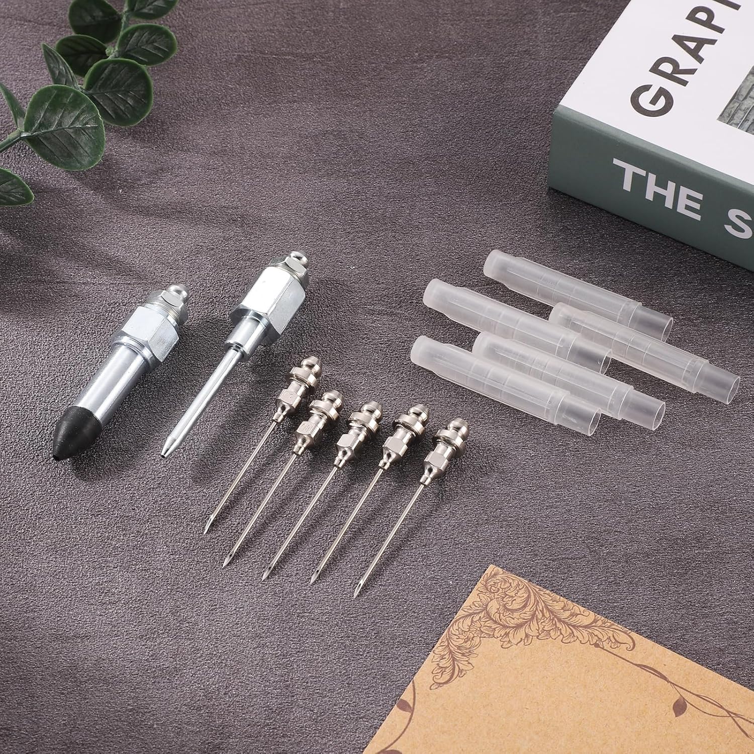Hard To Reach Lubrication 6-Piece Grease Gun Needle Set - For Tight ...