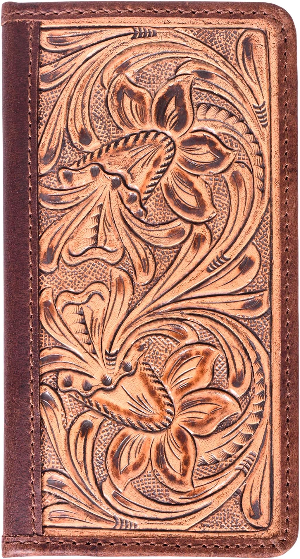 Amazon.com: ARIAT Western Wallet Mens Rodeo Ostrich Floral Embossed ...