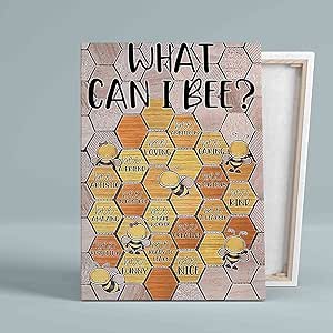 Amazon.com: What Can I Bee Poster, Bee Poster Decor, High School ...