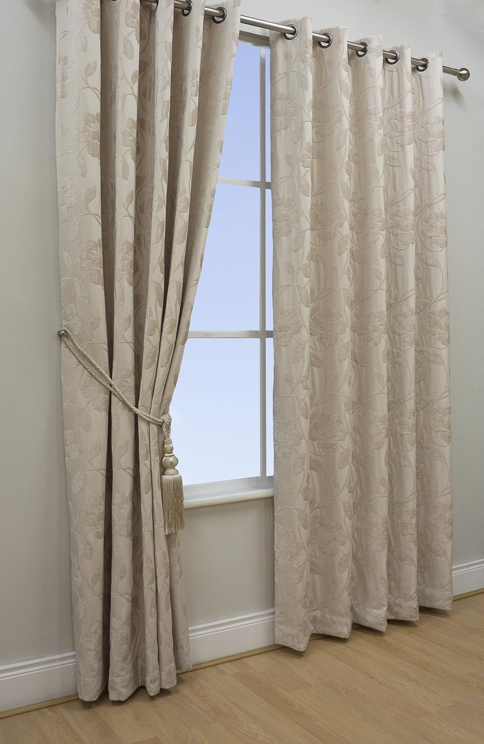 Amazon.com: ScatterBox 229 x 229 cm Alicia Chenille Curtains, Cream ...
