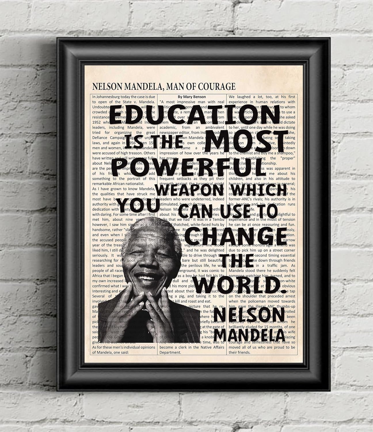 Amazon.com: Retro Metal Tin Sign 8 X 12 Inches Nelson Mandela Education ...