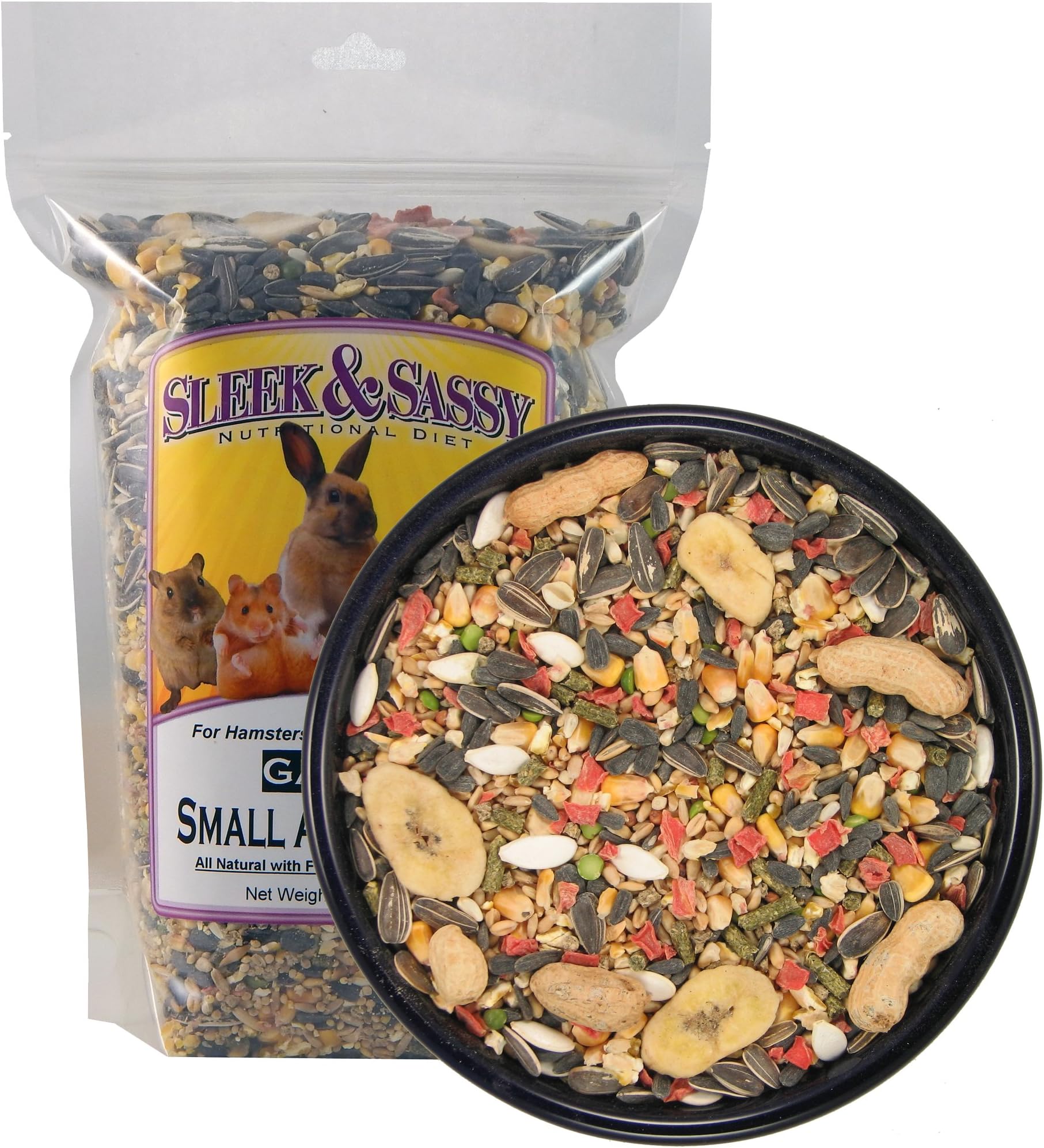 Amazon.com : SLEEK & SASSY Garden Small Animal Food for Hamsters ...