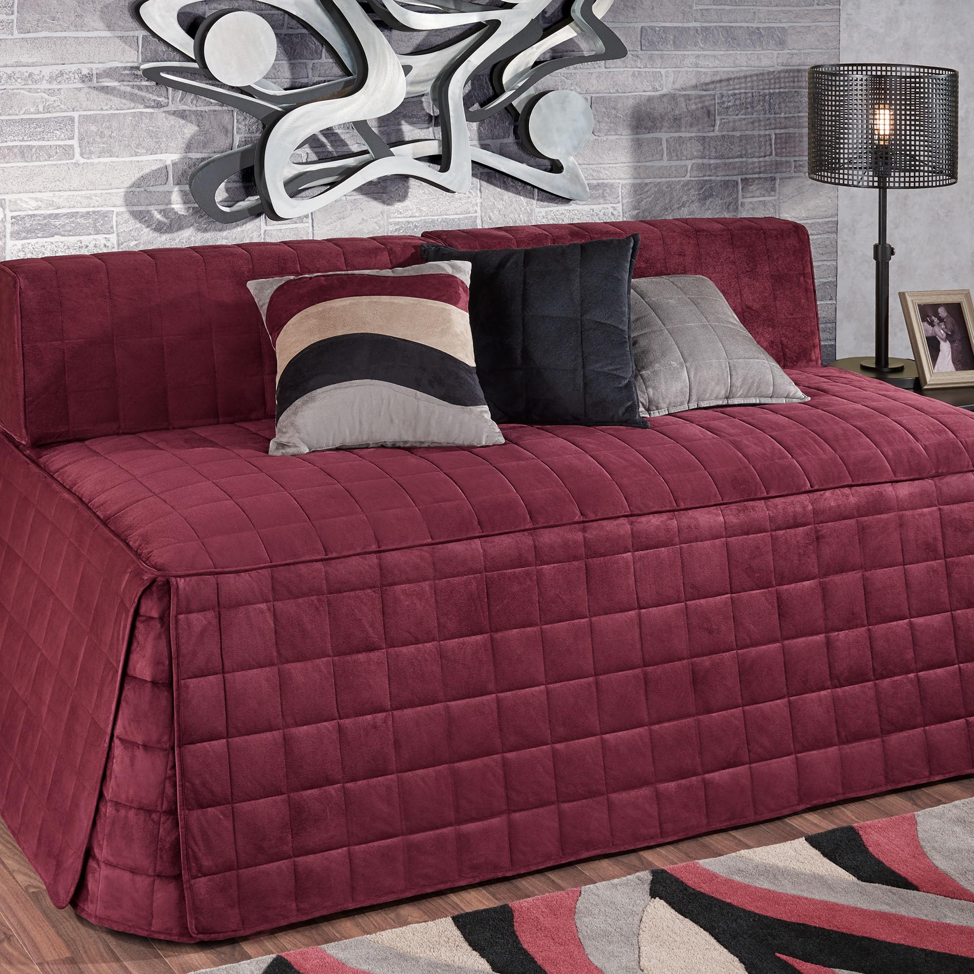 Amazon.com: Camden Luxury Bedding | Neutral Claret Color | Fitted ...
