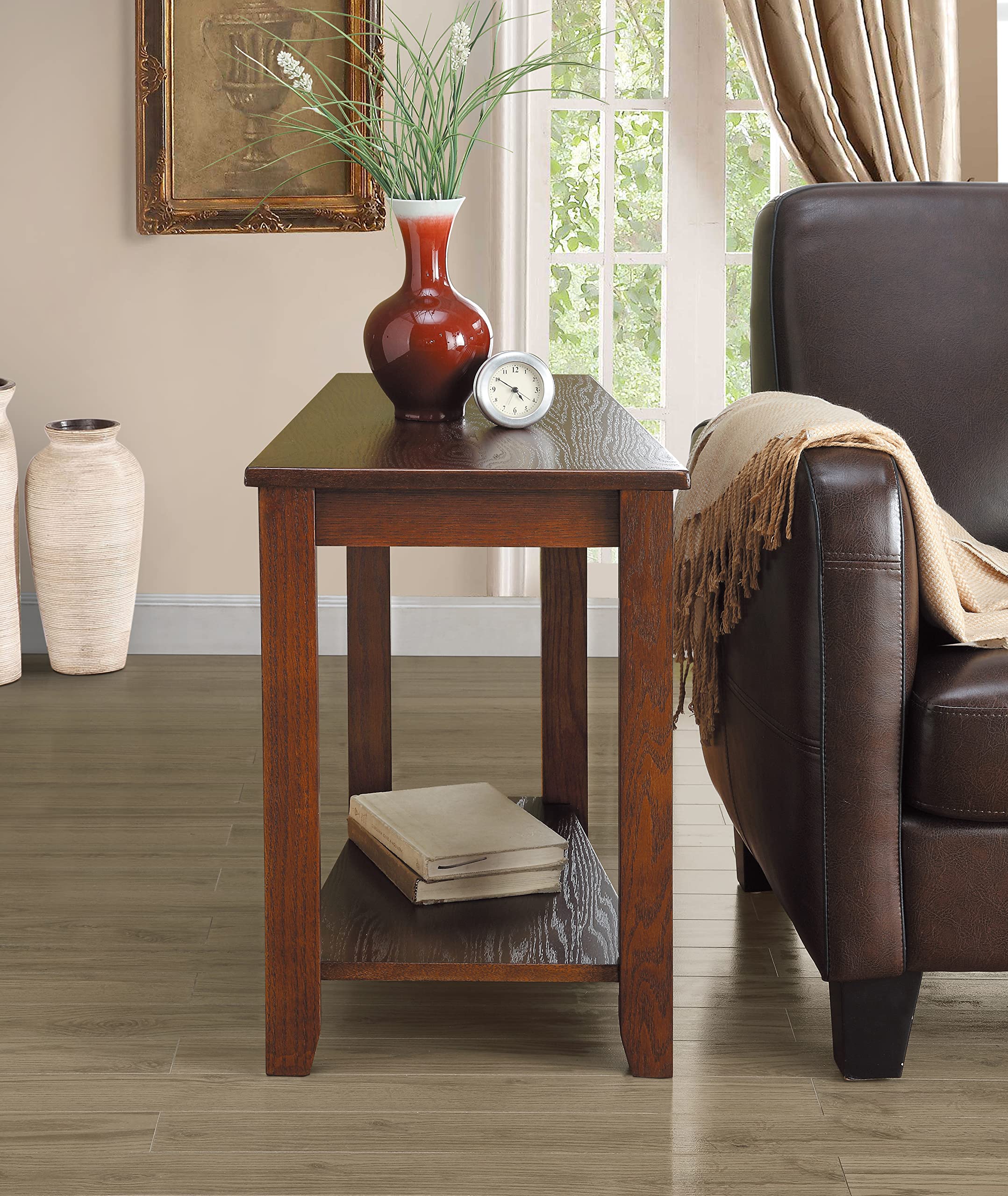 Amazon.com: Lexicon Camacho Wedge Chairside Table, Espresso : Home ...