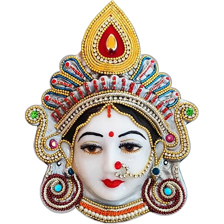 Buy IDEO Silver Maa Mukhota / Goddess Face for Margshish, Varaha Laxmi ...