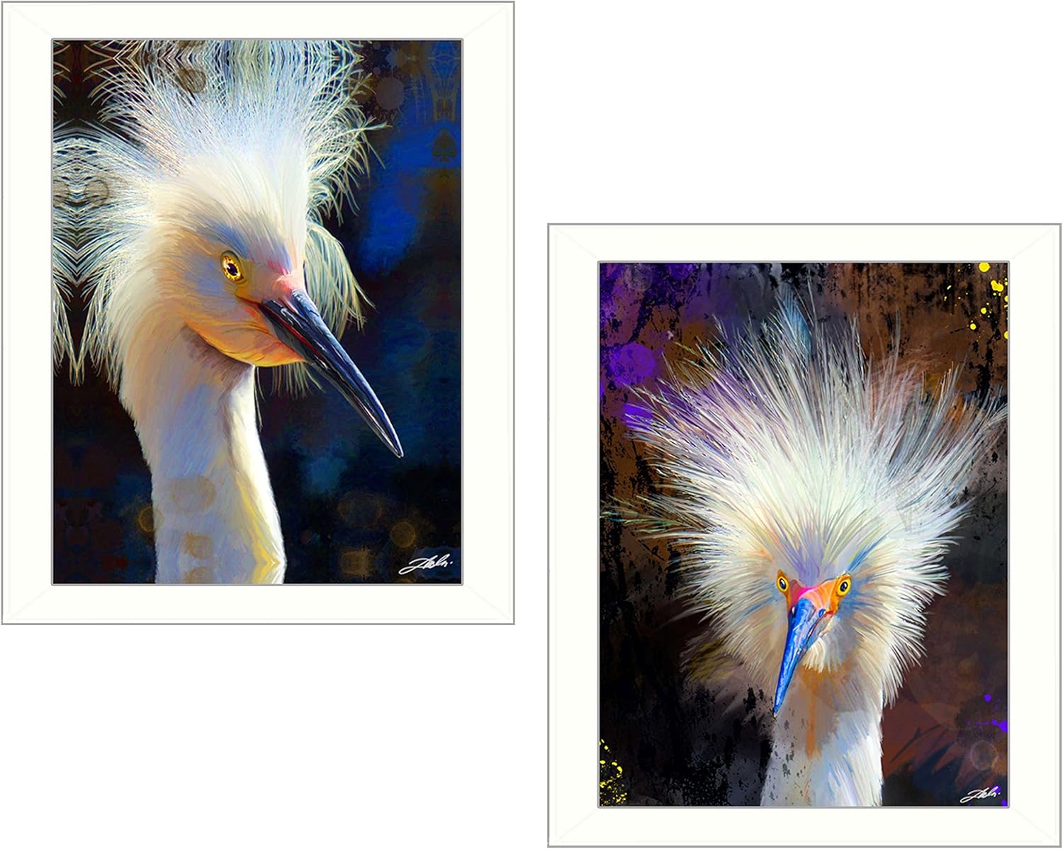 Amazon.com: "Egrets" Collection By Tim Dardis, Printed Wall Art, Ready ...