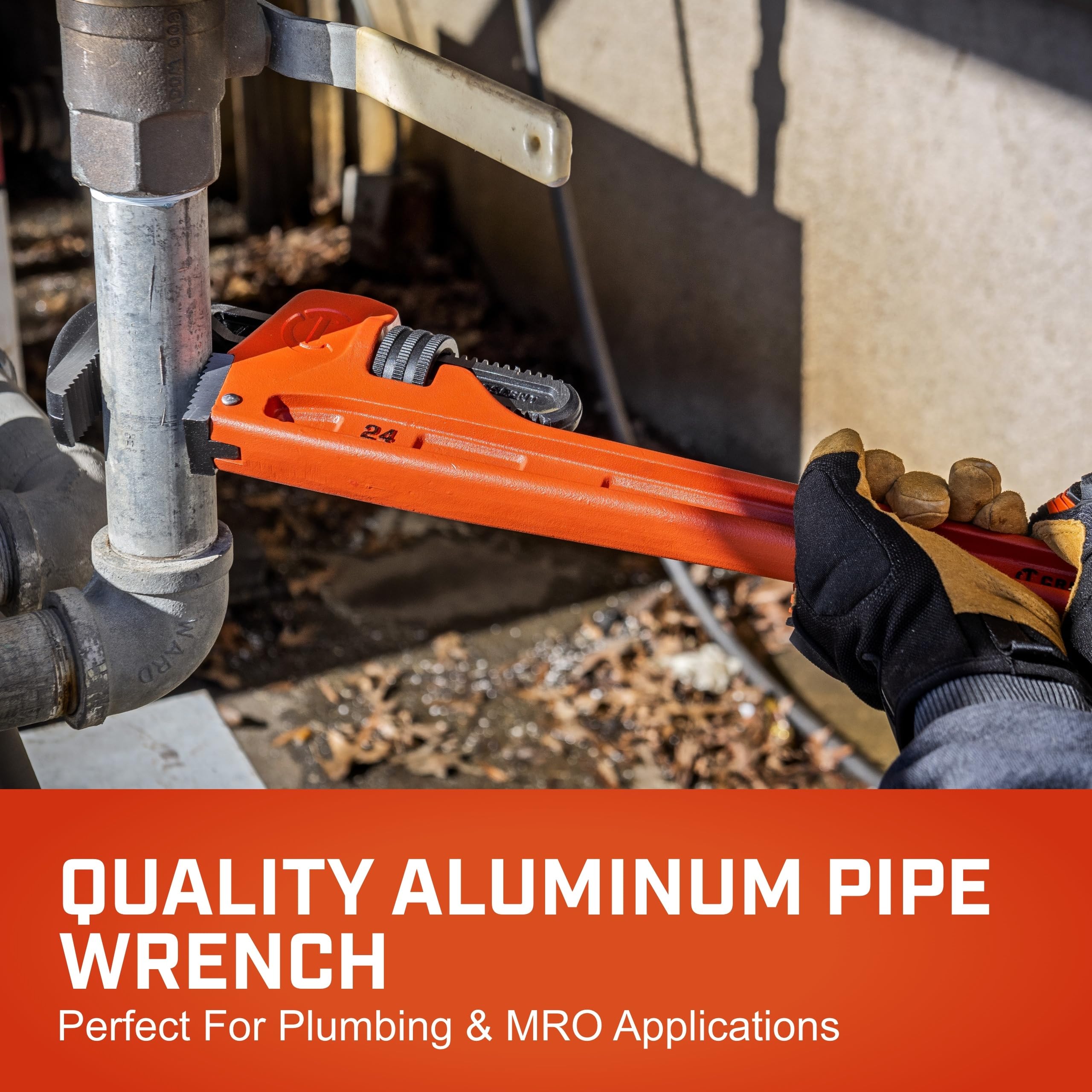 Snapklik.com : CRESCENT - Pipe Wrench,24",Cast Iron